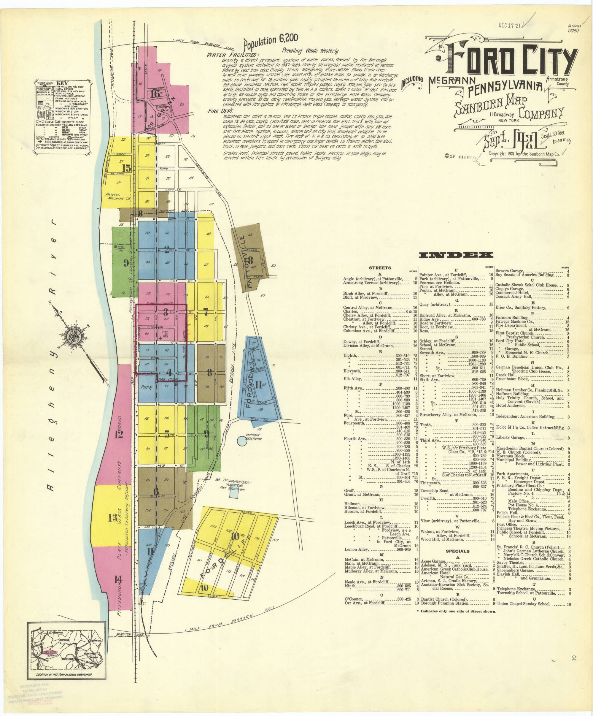Ford City-Pennsylvania – Sanborn Fire Maps
