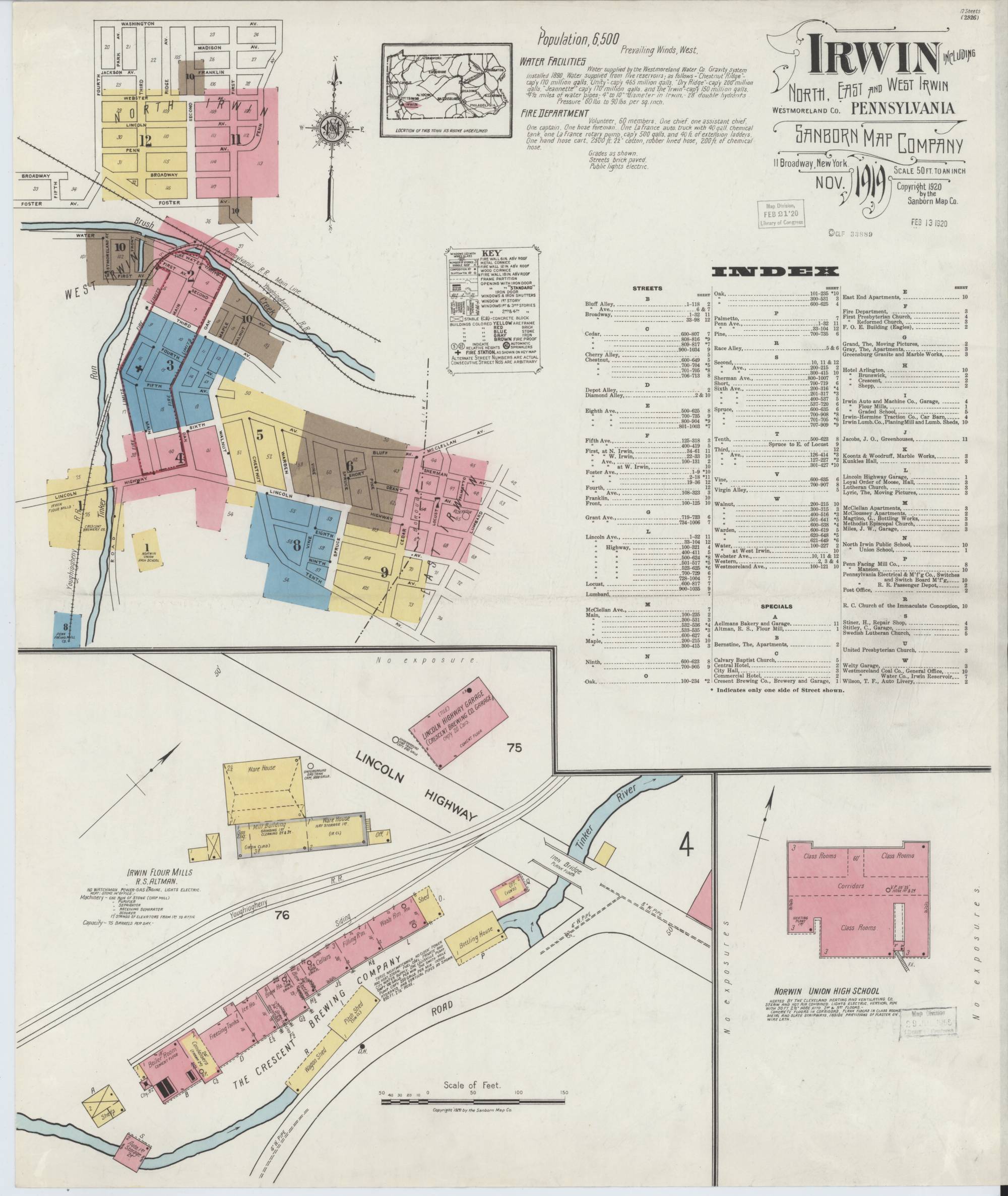 Irwin, Pennsylvania (1919) – Sanborn Fire Maps