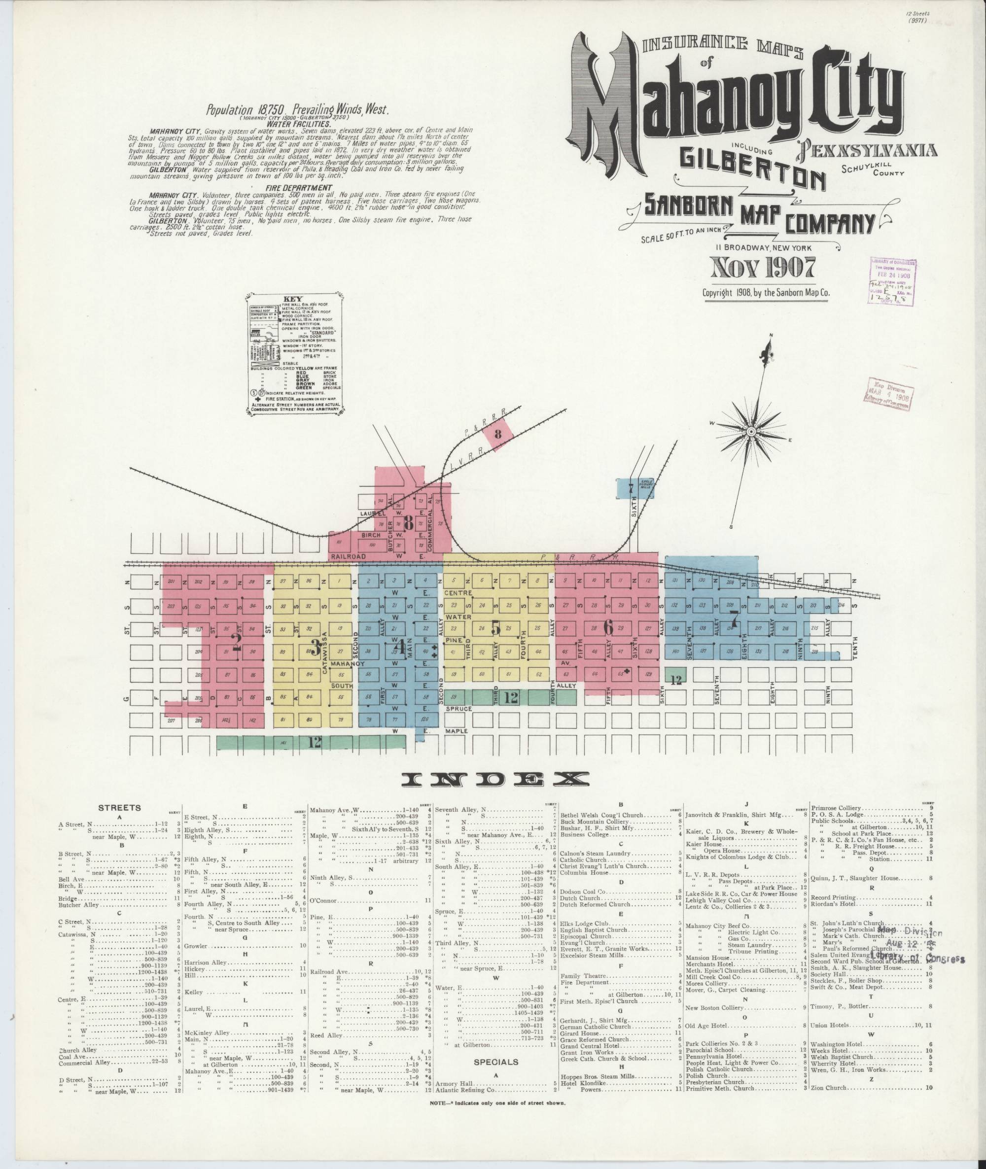 Mahanoy City, Pennsylvania (1907) – Sanborn Fire Maps