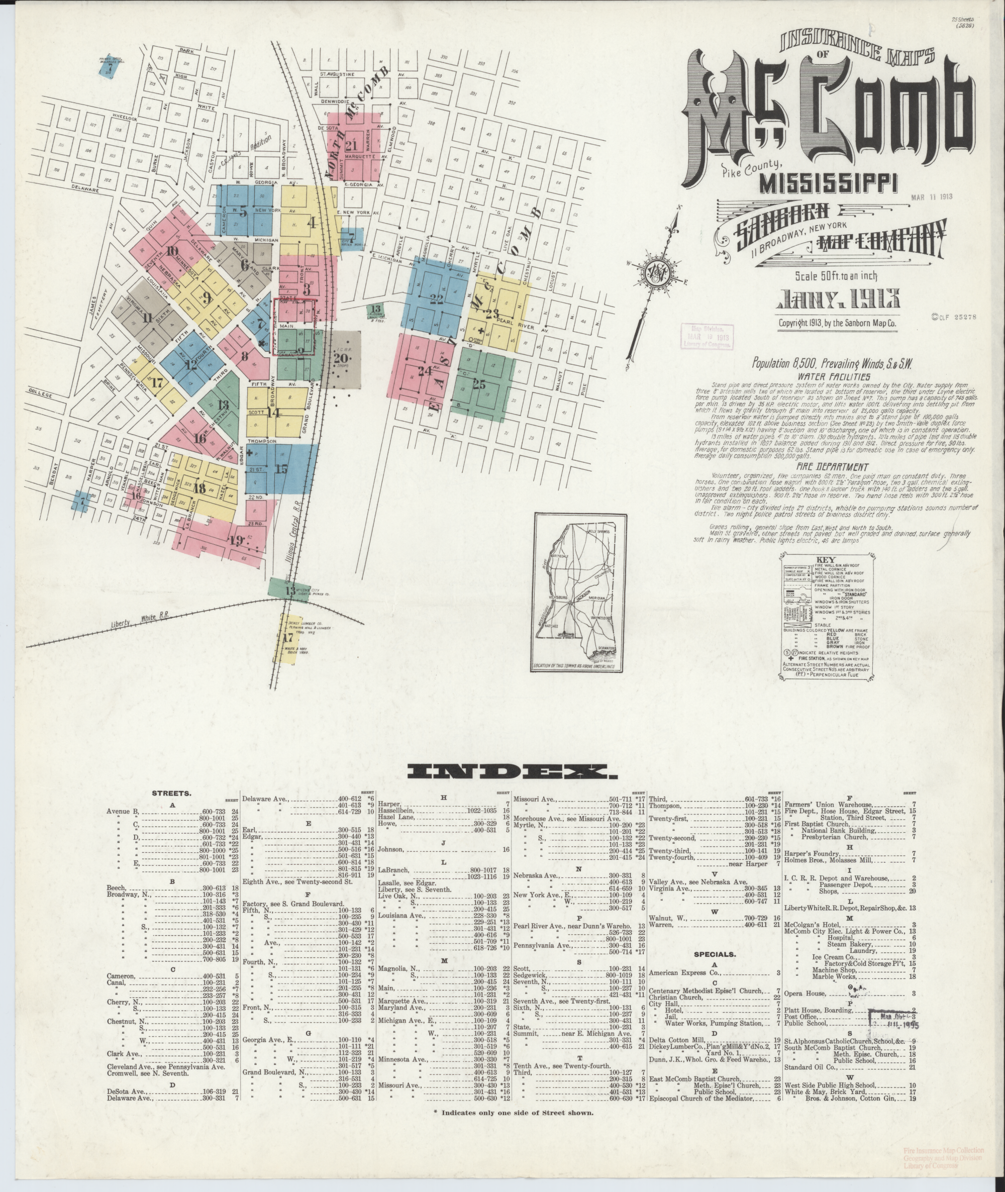 McComb-Mississippi – Sanborn Fire Maps